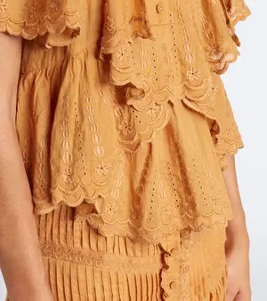 MARANT ETOILE Lorna Embroidered Cotton Top