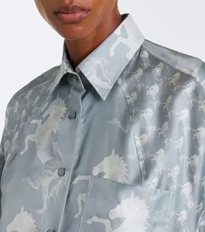 Stella McCartney Printed Silk Satin Shirt