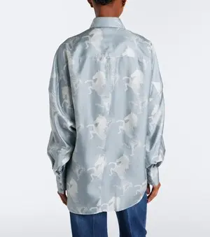 Stella McCartney Printed Silk Satin Shirt