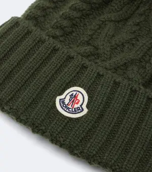 Moncler Cable-knit Wool And Cashmere Beanie