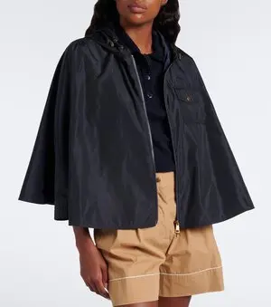 Moncler Hooded Cape - Blue