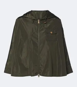 Moncler Moncler Hooded Cape Green