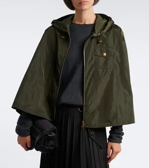 Moncler Hooded Cape - Green