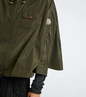 Moncler Hooded Cape - Green