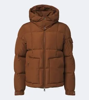 Moncler Hooded Down Jacket - Brown