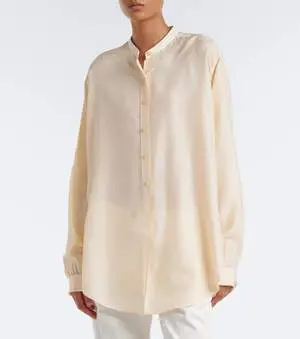 THE ROW Lula Silk Satin Shirt