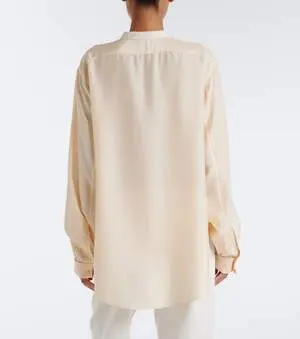 THE ROW Lula Silk Satin Shirt