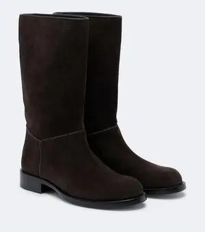 THE ROW Nobilis Suede Knee-high Boots