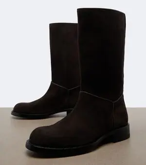 THE ROW Nobilis Suede Knee-high Boots