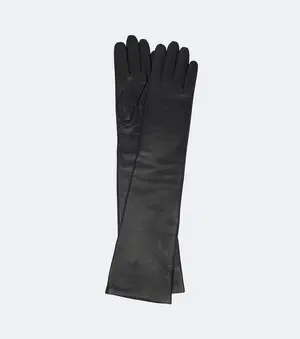 THE FRANKIE SHOP Veneto Leather Gloves Black