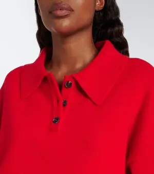 Arch4 Cashmere Polo Sweater - Red
