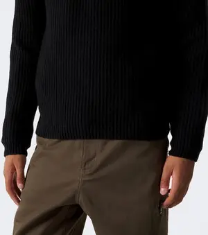 Moncler Ribbed-knit Virgin Wool Half-zip Sweater