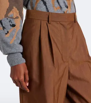 Stella McCartney Wool And Silk Wide-leg Trousers