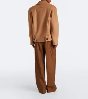 Stella McCartney Wool And Silk Wide-leg Trousers