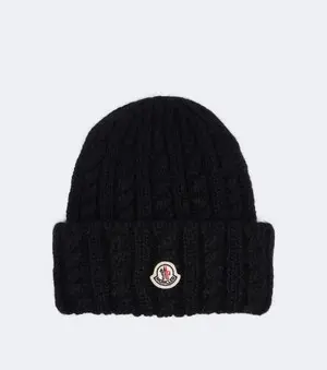 Moncler Alpaca And Wool-blend Beanie - Black