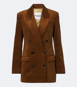 MARANT ETOILE Double-breasted Corduroy Blazer - Brown