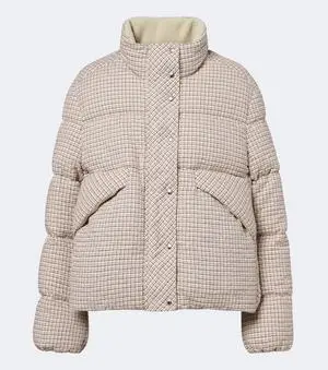 Moncler Cloante Checked Down Jacket - White