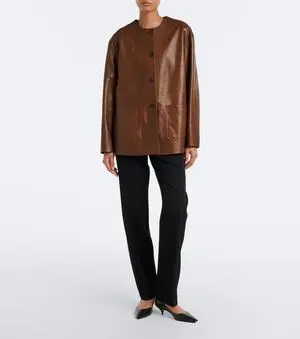 THE ROW Quintus Leather Jacket
