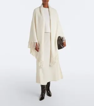 Arch4 Duchess Fringed Cashmere Poncho