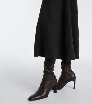 Arch4 Cashmere Midi Skirt - Black