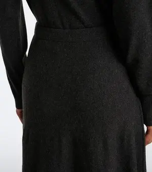 Arch4 Cashmere Midi Skirt - Black