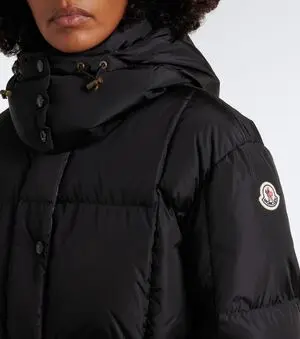 Moncler Agneux Hooded Padded-down Jacket - Black