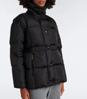 Moncler Agneux Hooded Padded-down Jacket - Black