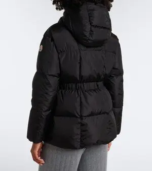 Moncler Agneux Hooded Padded-down Jacket - Black