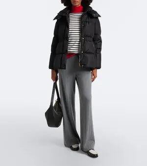 Moncler Agneux Hooded Padded-down Jacket - Black