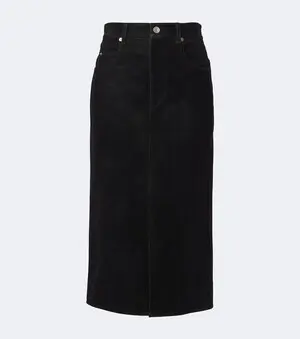 MARANT ETOILE Bisane Midi Skirt - Black