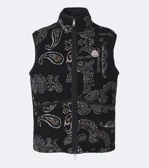 Moncler Reversible Paisley Vest - Black