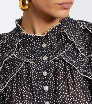MARANT ETOILE Christa Polka-dot Cotton Blouse