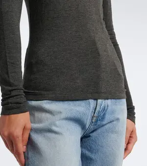 AGOLDE Pascale Turtleneck Sweater In Charcoal Heather - Grey