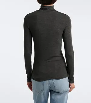 AGOLDE Pascale Turtleneck Sweater In Charcoal Heather - Grey