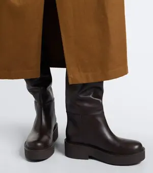 GIANVITO ROSSI Hiro Leather Over-the-knee Boots