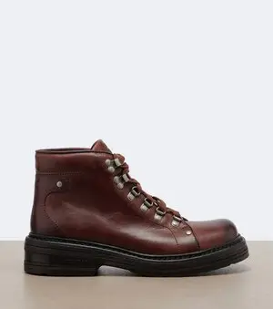 Miu Miu Leather Lace-up Boots