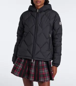 Moncler Arvouinne Hooded Quilted Down Jacket - Black