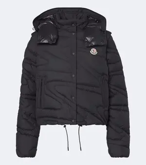 Moncler Leona Hooded Down Jacket - Black