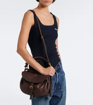 Miu Miu Rendez-vous Leather Shoulder Bag