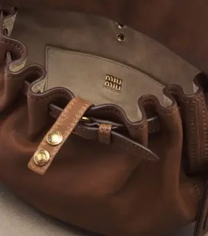 Miu Miu Rendez-vous Leather Shoulder Bag - Brown