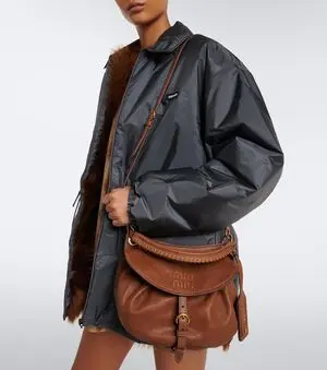 Miu Miu Rendez-vous Leather Shoulder Bag - Brown