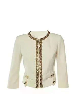 ELISABETTA FRANCHI Cady Chain Trim Jacket
