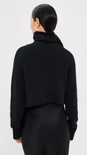 Sablyn Cropped Cashmere Turtleneck Sweater