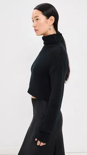 Sablyn Cropped Cashmere Turtleneck Sweater