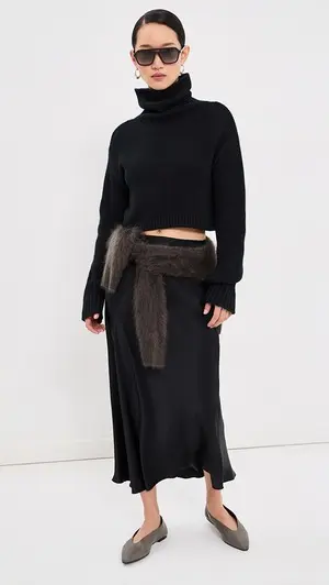 Sablyn Cropped Cashmere Turtleneck Sweater