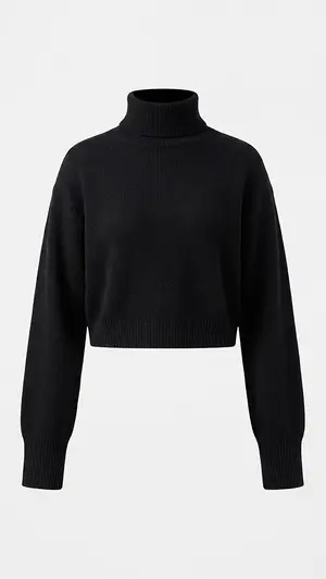 Sablyn Cropped Cashmere Turtleneck Sweater