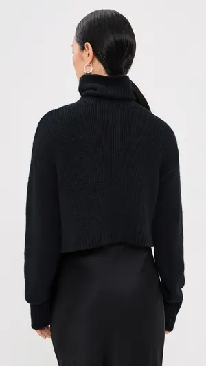 Sablyn Cropped Cashmere Turtleneck Sweater