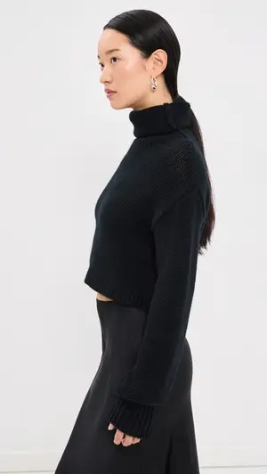 Sablyn Cropped Cashmere Turtleneck Sweater