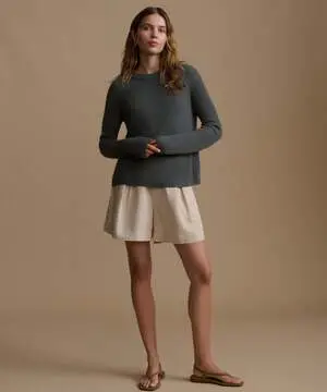 Jenni Kayne Cashmere Fisherman Sweater - Green