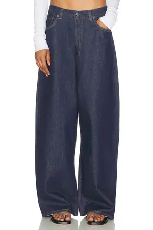 AGOLDE Rounded Baggy Jeans In Blue - Rinse